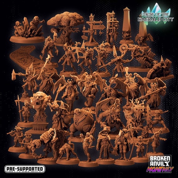 Broken Anvil Curse of the Emerald City Figurines résine - Etsy France