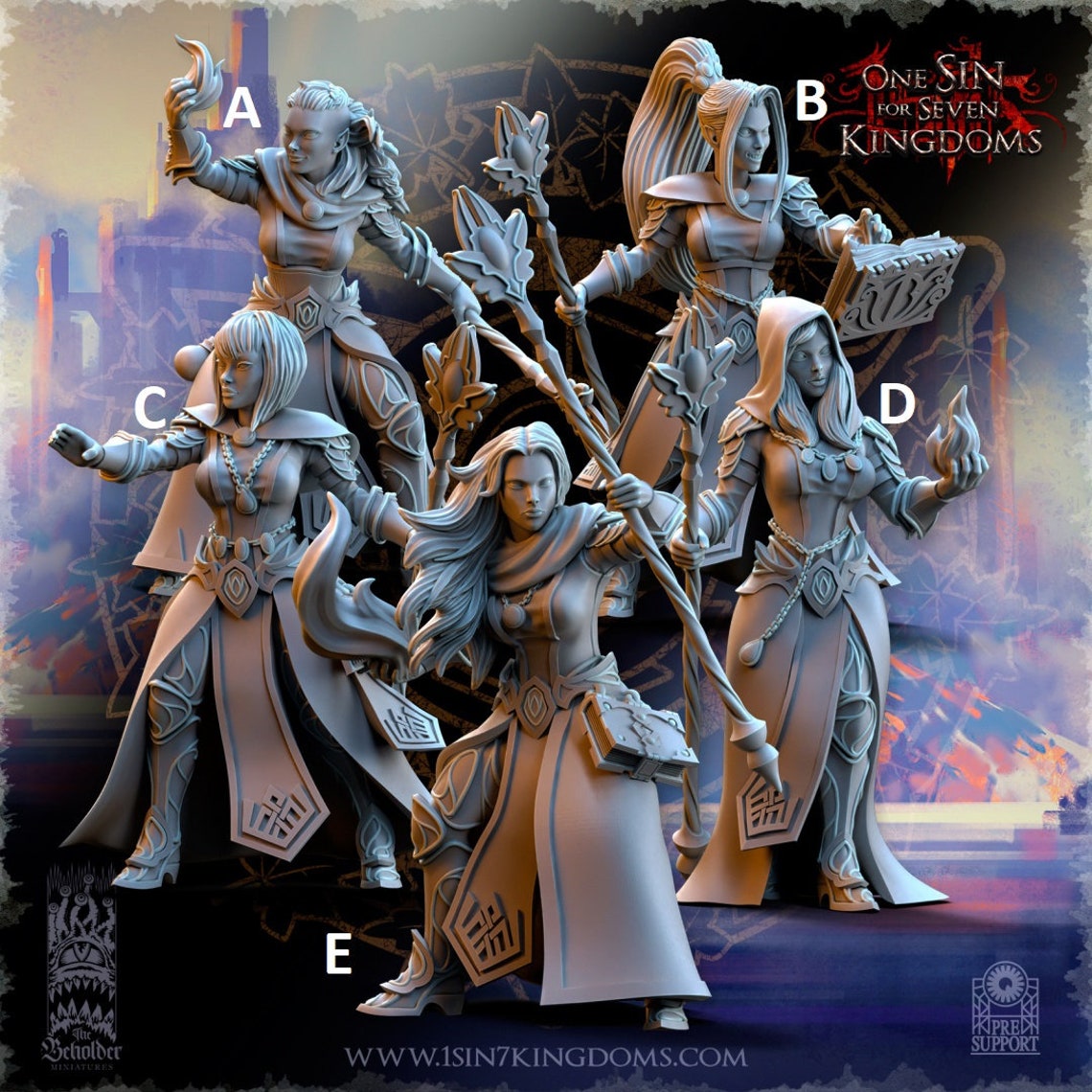 Beholder Miniatures - Elves - Enchantresses - Resin Figurines - Etsy