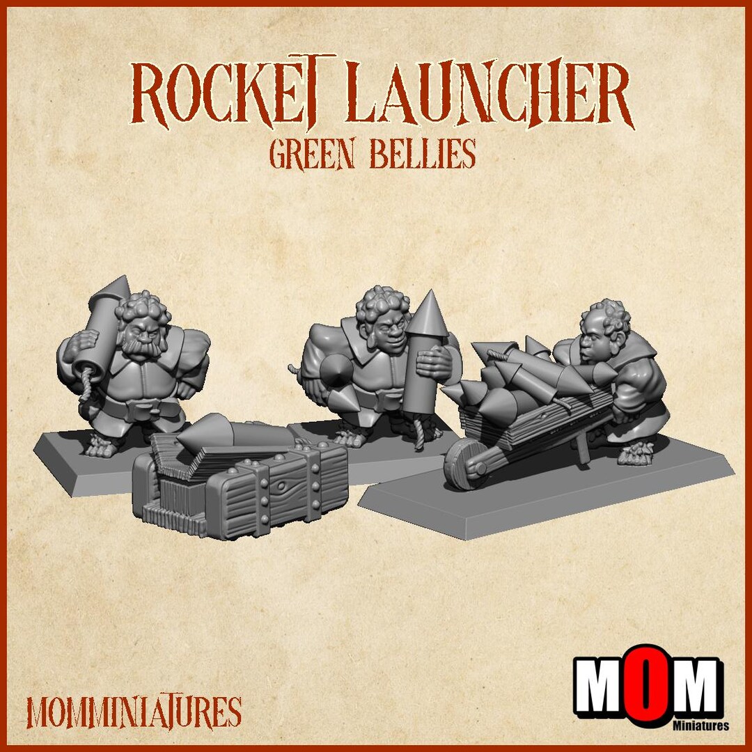 MOM Miniatures - Hobbits - Rocket Launcher - Resin Figurines - Etsy