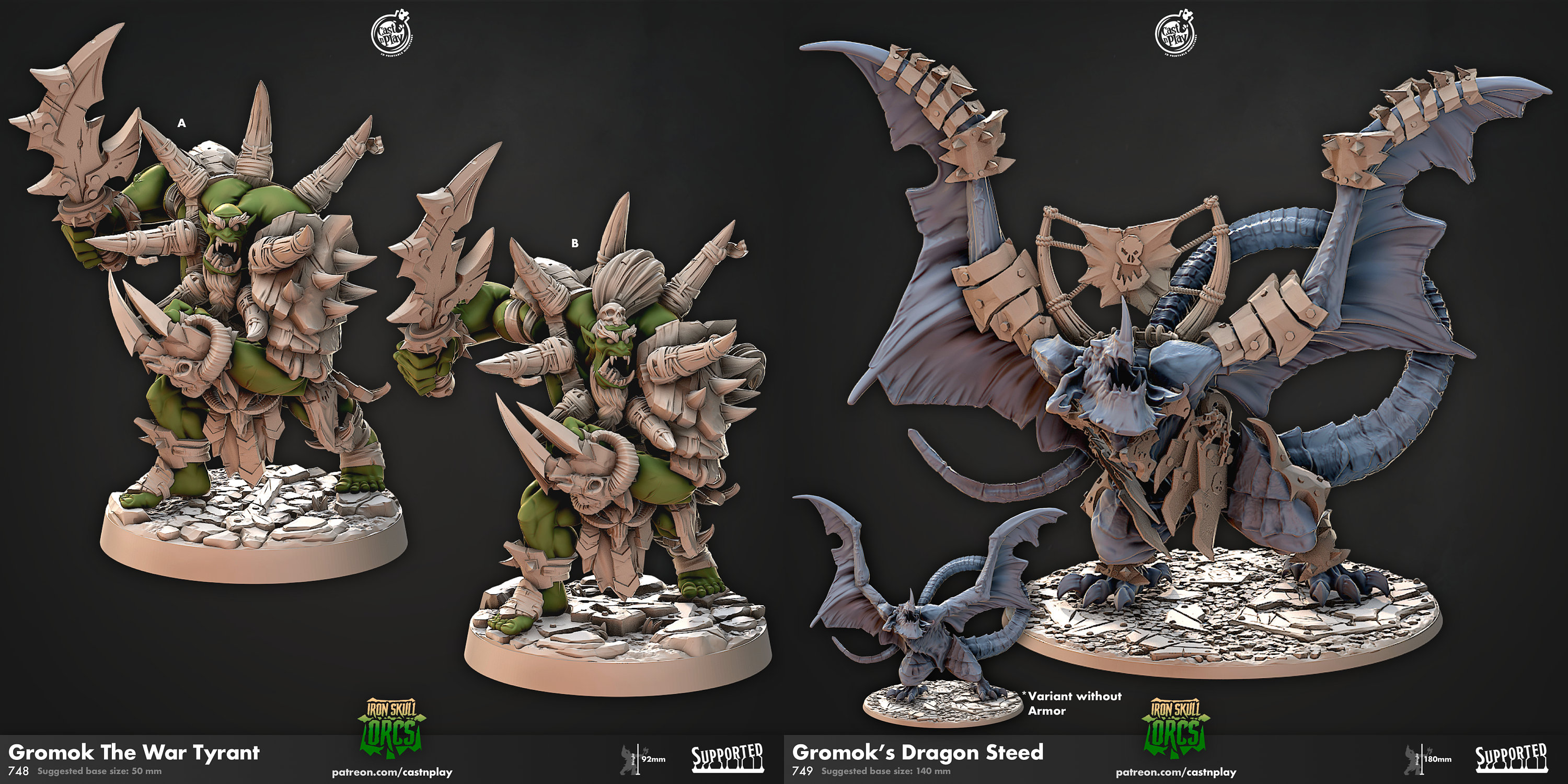 Cast N Play - Iron Skull Orcs - Resin Figures - Etsy