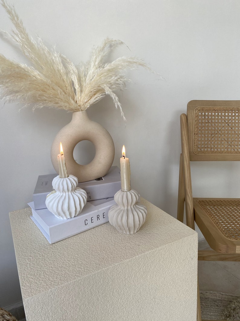 Nordic Style Ceramic Candle Holder Stick Small Candlestick - Etsy