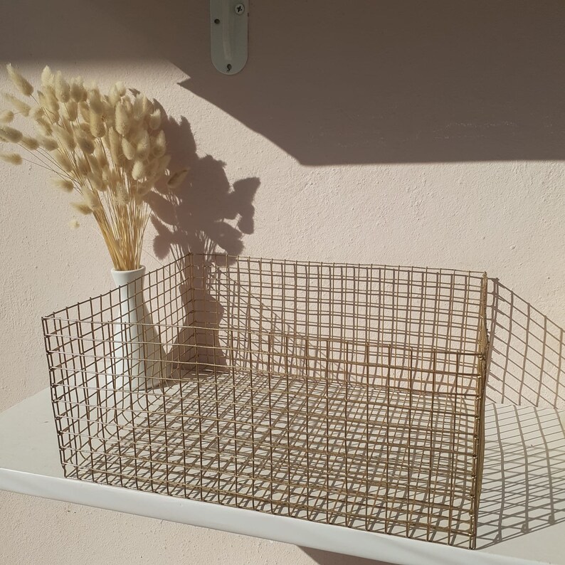 Large Gold Wire Basket/ Multi-purpose Basket in the Kitchen | Etsy