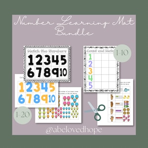 Number Learning Math Bundle / Counting Activities / Number Recognition ...