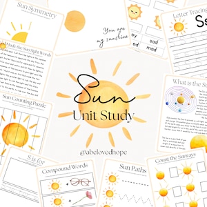 Sun Unit Study / Sun Worksheets / Sun Activities for Preschool / Sun ...