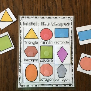 Shapes Learning Mat Bundle / Preschool Shapes Activities / Shapes ...