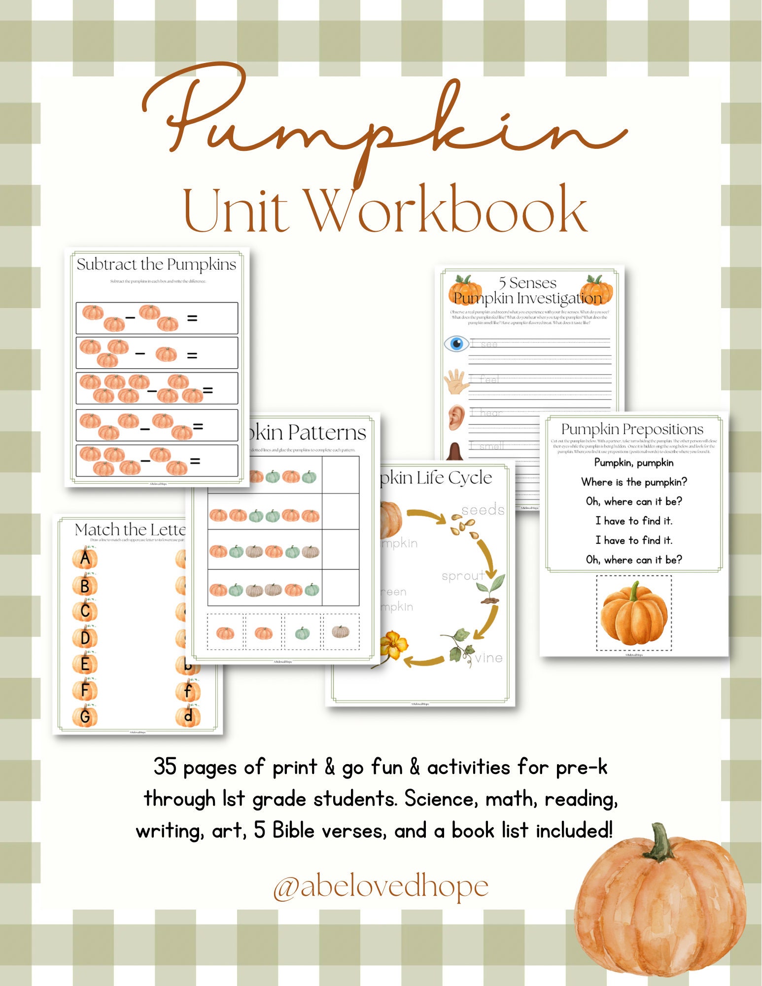 Pumpkin Unit Study Workbook / Pumpkin Worksheets / Parts of a Pumpkin ...