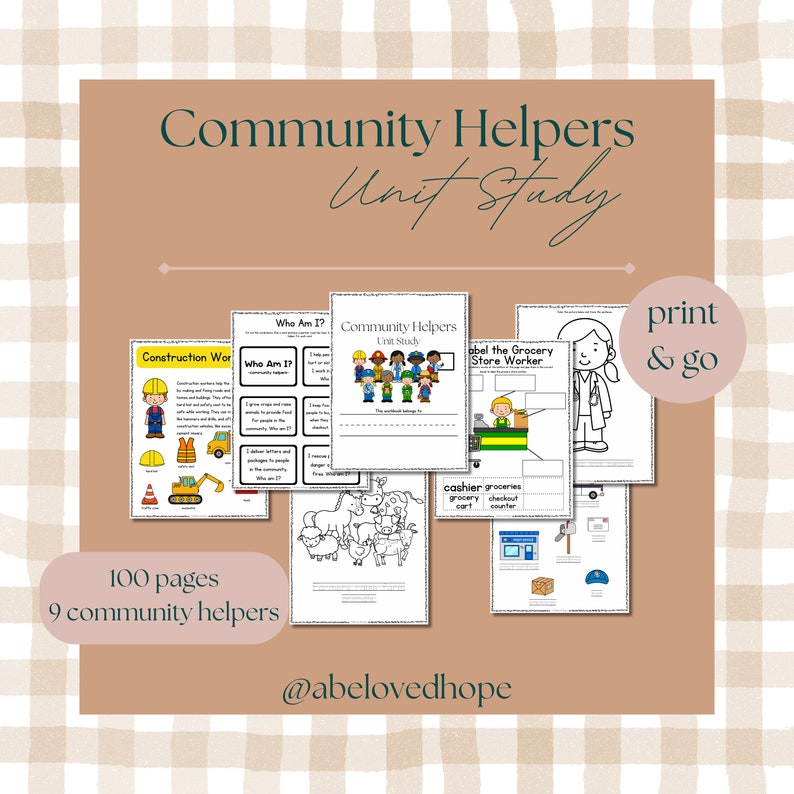 Community Helpers Unit Study / Community Workers Activities / Community ...