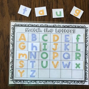 Alphabet Learning Mat Bundle / Letter Matching Activity / Uppercase ...