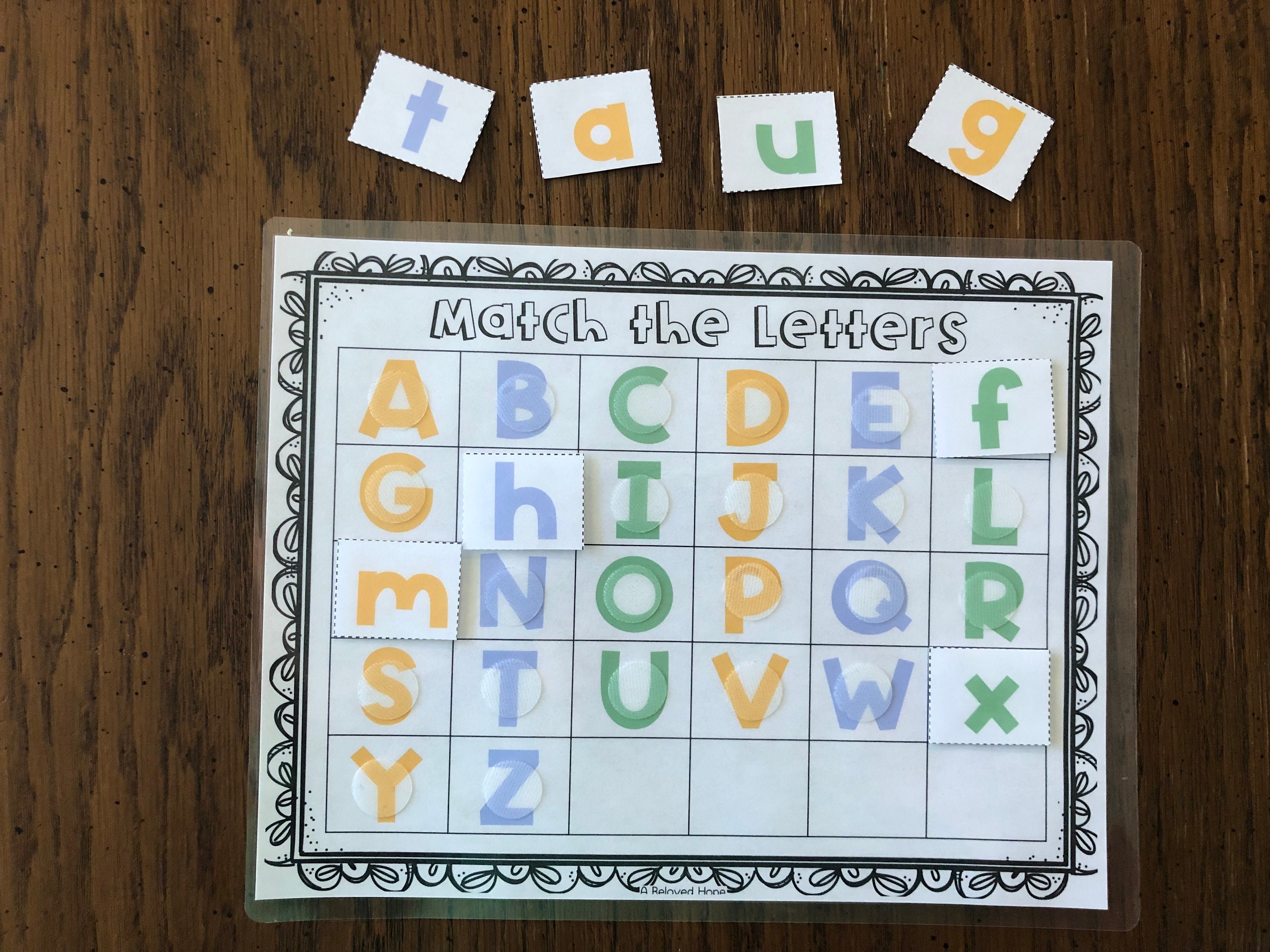Alphabet Learning Mat Bundle / Letter Matching Activity / Uppercase ...