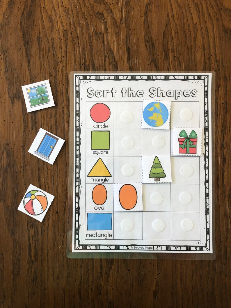 Shapes Learning Mat Bundle / Preschool Shapes Activities / Shapes ...