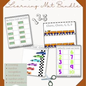 Counting Learning Mat Bundle / Preschool Counting Activities ...