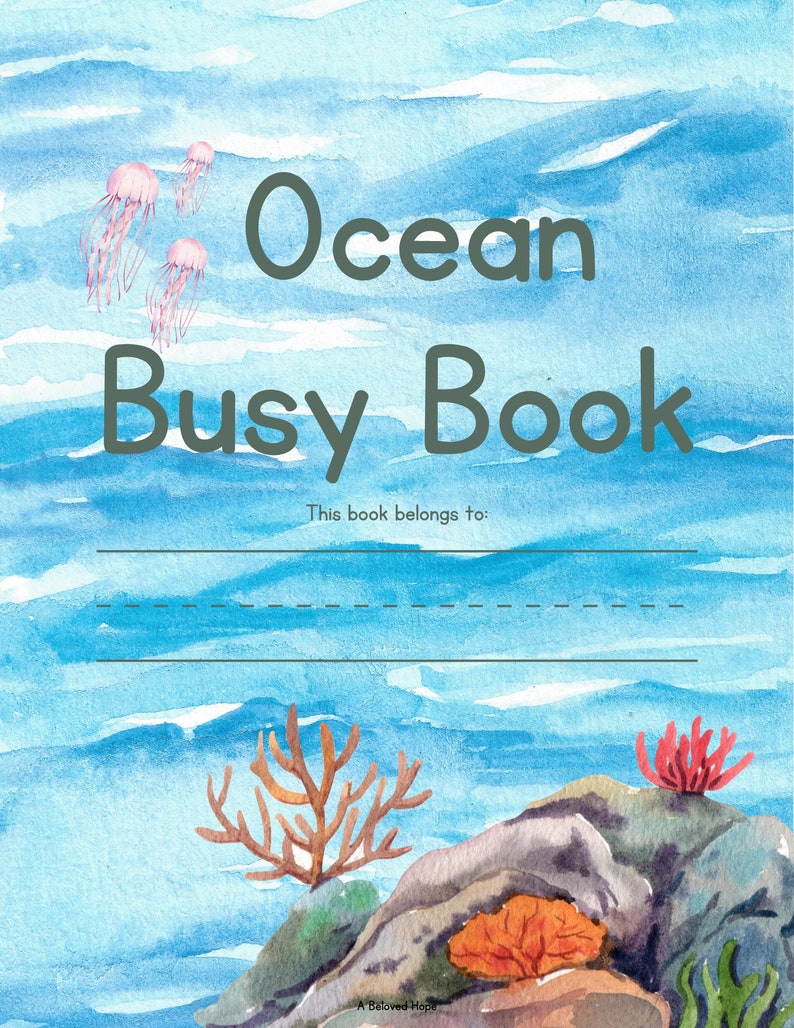 Ocean Busy Book / Ocean Theme Activity Book / Sea Animal Preschool ...