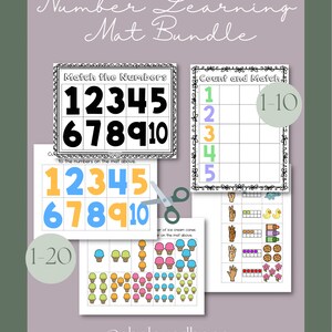 Number Learning Math Bundle / Counting Activities / Number Recognition ...