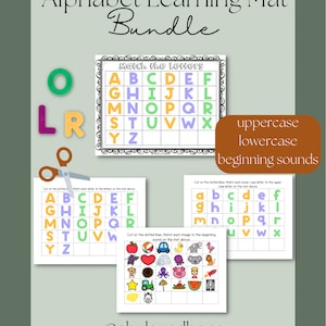 Alphabet Learning Mat Bundle / Letter Matching Activity / Uppercase ...