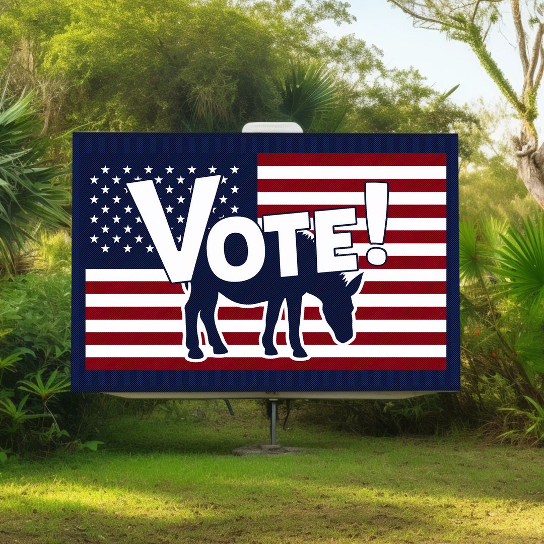 Vote Democrat Yard Sign Double Sided Democrat Garden Sign for Outdoor ...