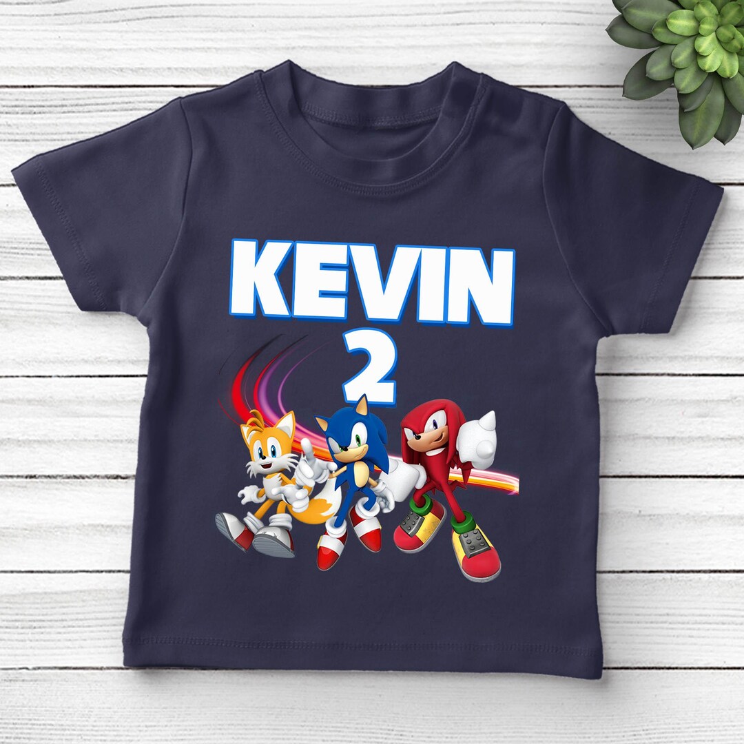 Sonic Hedgehog Birthday Shirt, Personalized Birthday Boy Shirts, Blue ...
