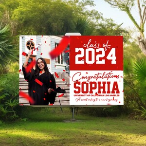 Personalized Graduation Yard Sign 2024 With Photo Grad Sign, Class of ...