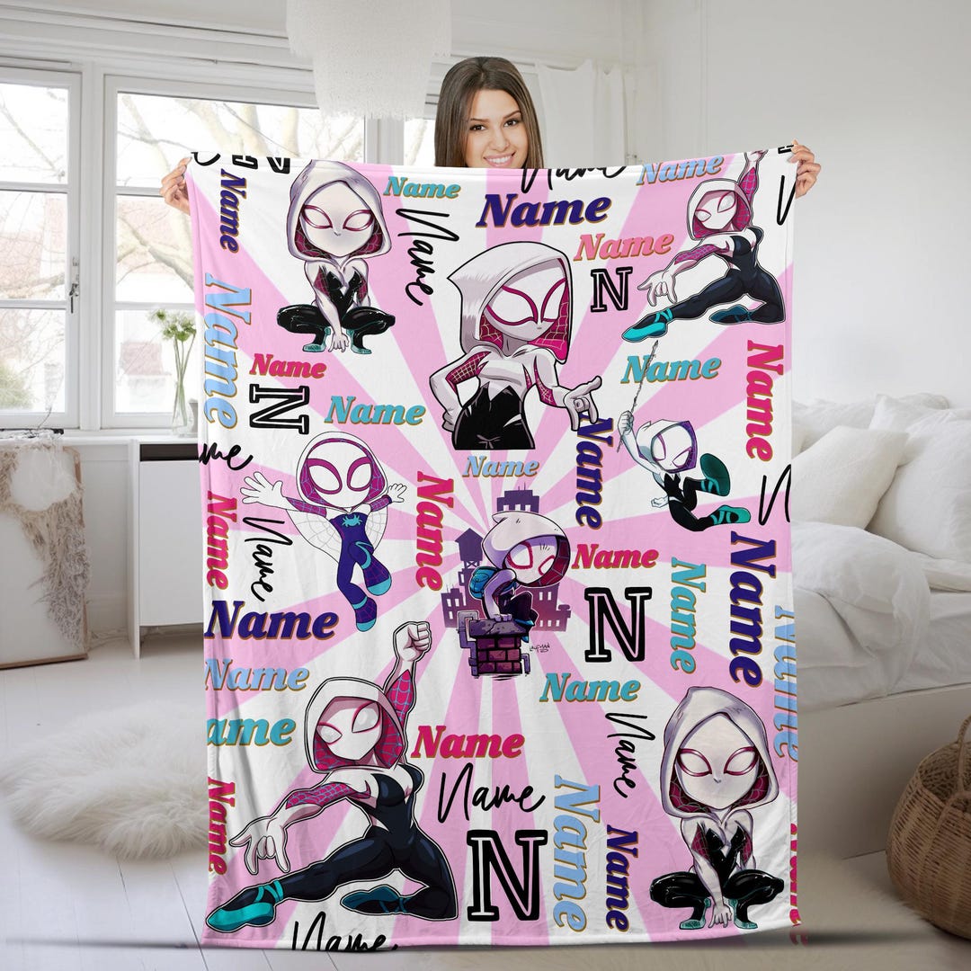 Personalized Name Blanket, Spidey Gwen and His Amazing Friends Blanket ...