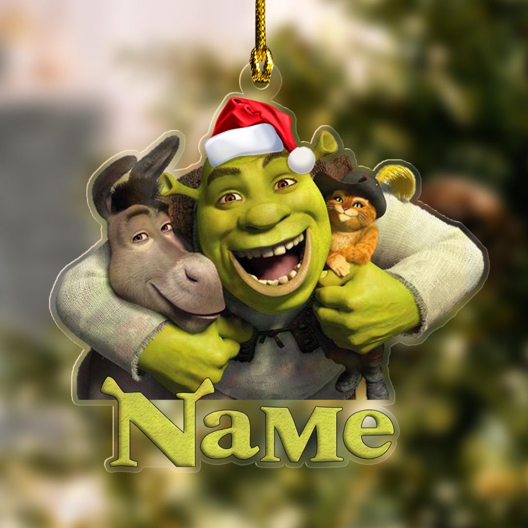 Personalized Shrek Christmas Ornament, Shrek Xmas Ornament, Shrek ...