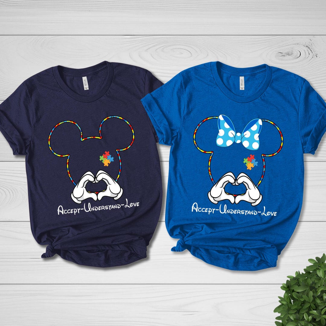 Disney Autism Shirt,autism Awareness Shirt,accept Understand Love Shirt ...
