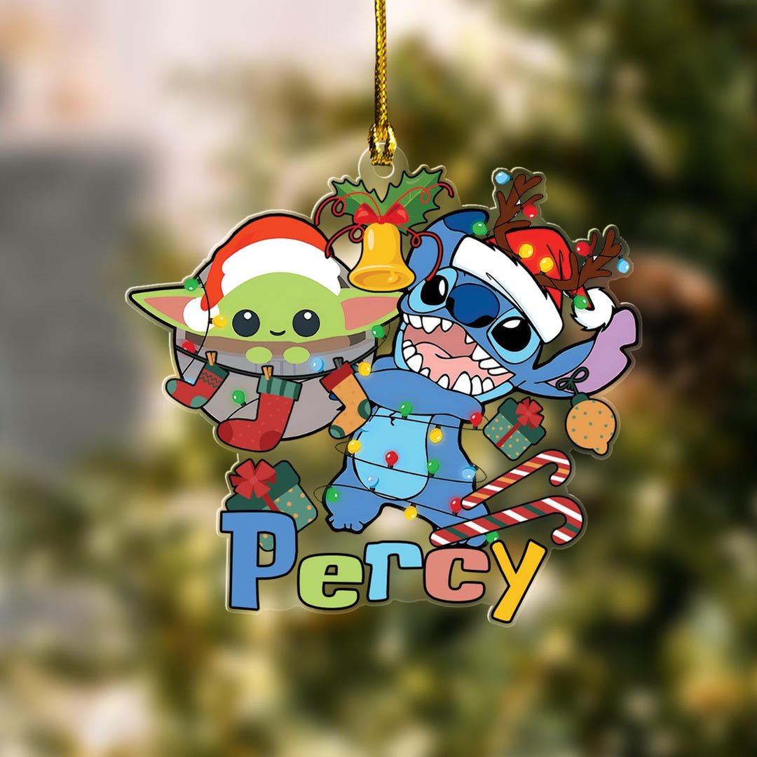 Custom Stitch Christmas Ornament, Lilo and Stitch Ornament, Stitch Xmas ...