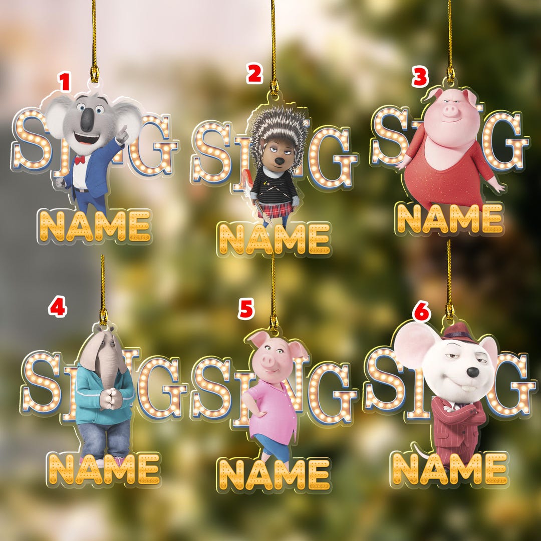Personalized Sing Pig Movie Ornament, Sing Pig Characters Ornament ...
