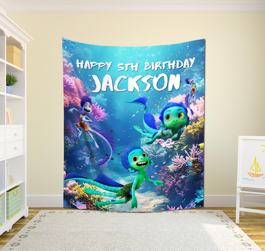 Luca Movie Birthday Party Banner Decor, Disney Pixar Banner for Baby ...