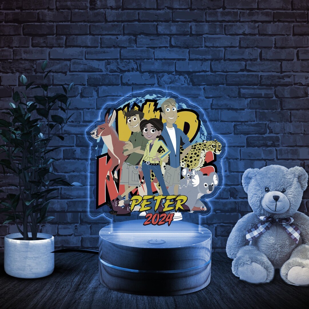 Personalized Wild Kratts Night Light, Custom Wild Kratts Kids Night ...