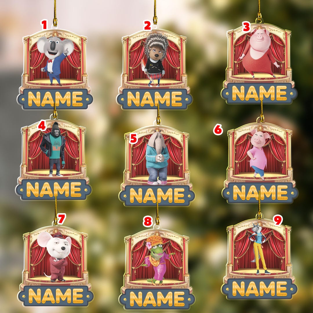 Custom Sing Ornament, Sing Movie Character Ornament, Sing Christmas ...