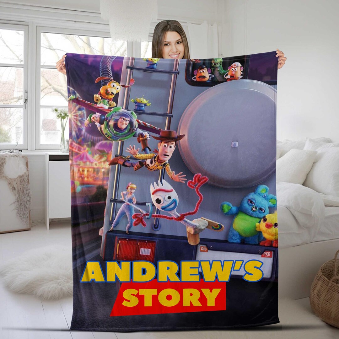 Personalized Toy Movie Blanket, Characters Blanket, Cartoon Movie ...