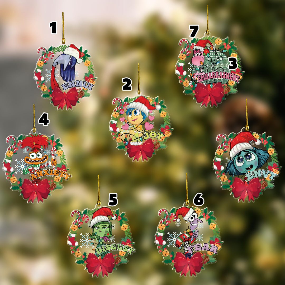 Personalized Disney Inside Out Christmas Ornament, It's Okay to Feel ...