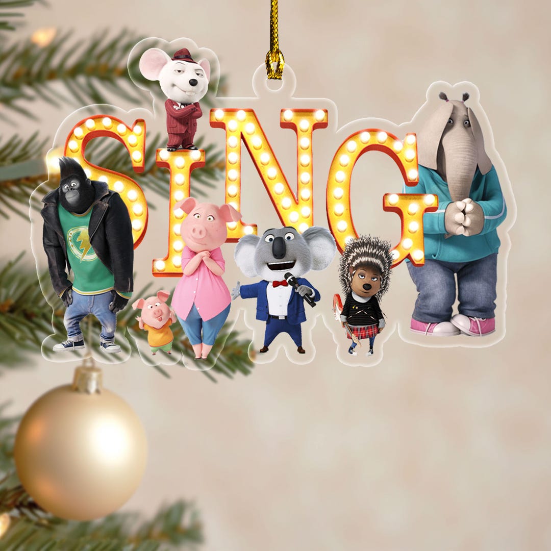 Personalized Sing Pig Cutout Ornament, Sing Pig Ornament, Sing ...