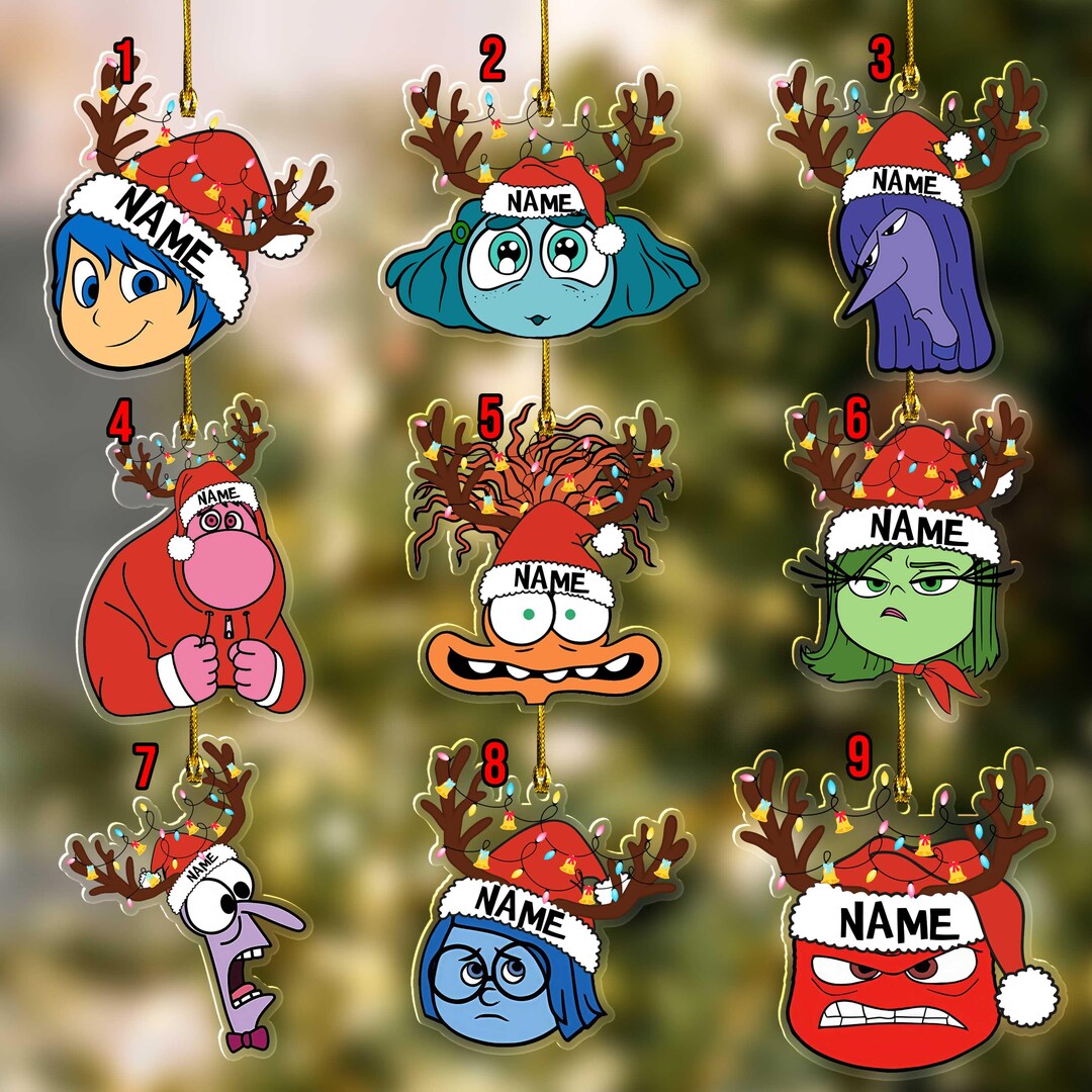 Inside Out Ornament, Xmas Inside Out Character Ornament Gifts, Hanging ...