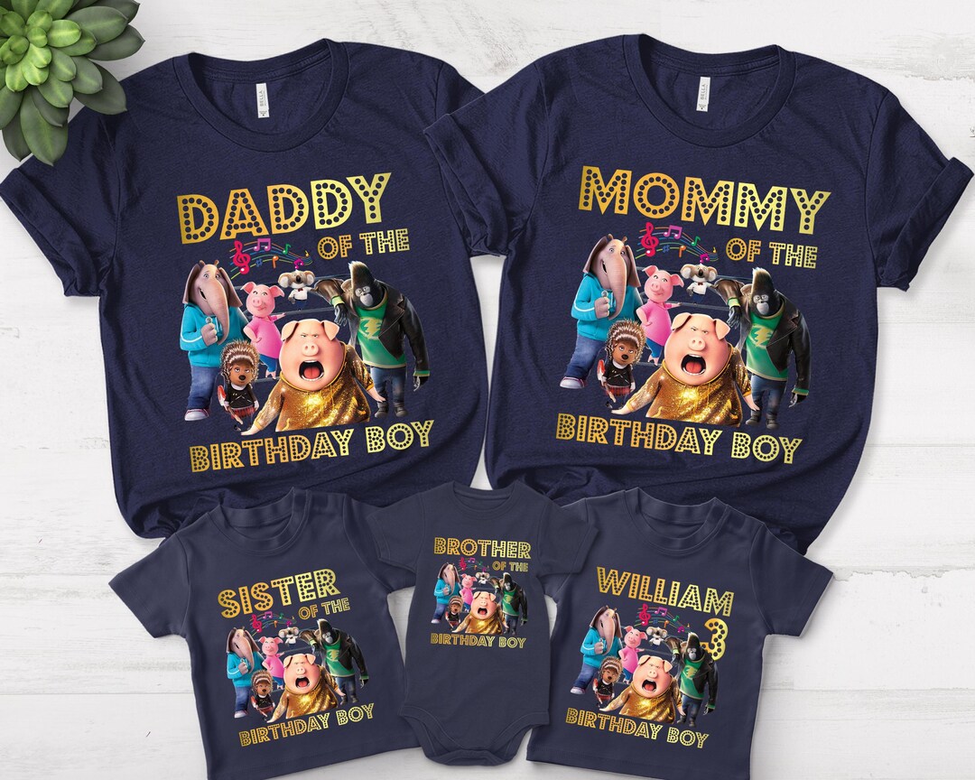 Sing Pig Birthday Shirt, Sing Movies Custom Personalized Boy Girl ...