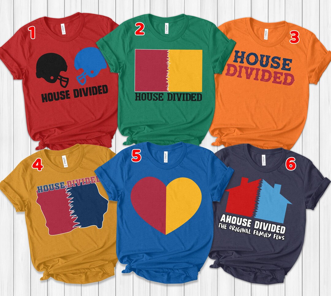 Personalized House Divided Teams Shirt, Make Your Own Sport Shirt ...