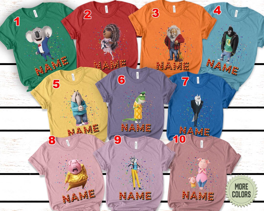 Sing 2 Family Birthday Shirt, Sing Birthday Shirt, Rosita Sing Ping ...