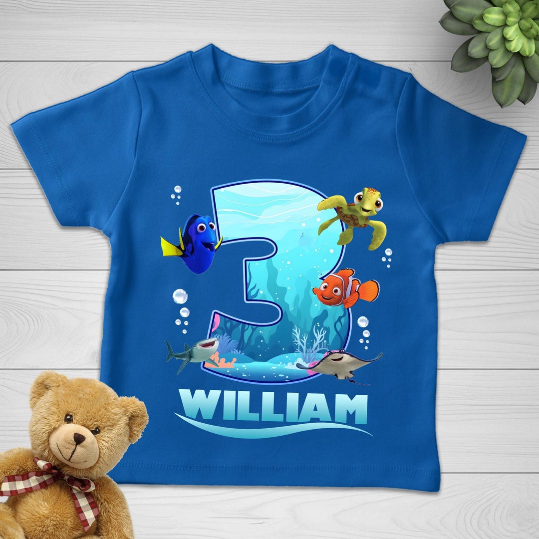 Personalized Finding Nemo Characters Shirt, Custom Name Nemo Dory Fish ...