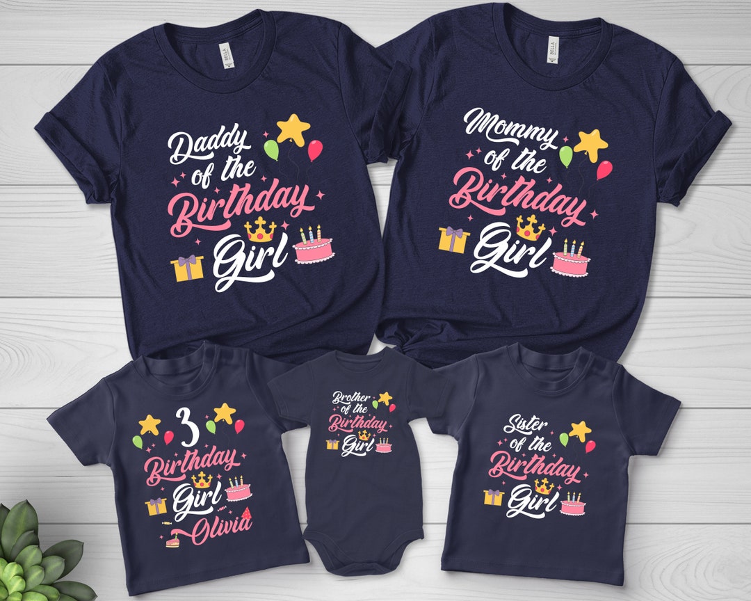 Girls Birthday Family Shirts, Birthday Girl Family Shirts,matching ...