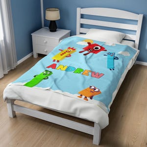 Personalized Numberblocks Bedding Set – Custom Name Number Blocks ...