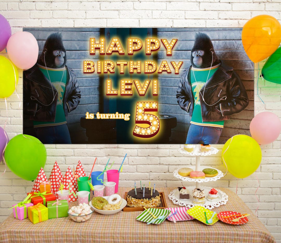 Sing 2,personalized Birthday Party Backdrop,sing 2 Personalized Banner ...