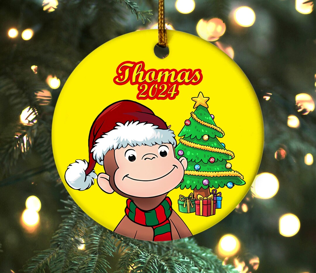 Curious George Christmas Ornament, Personalized Christmas, Curious ...