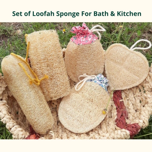 Loofah Scourer Kitchen Scrubber Loofah Sponge Dish Sponge - Etsy