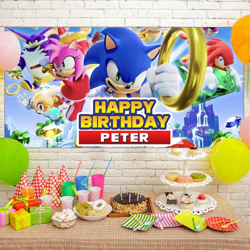 Sonic Backdrop - Etsy