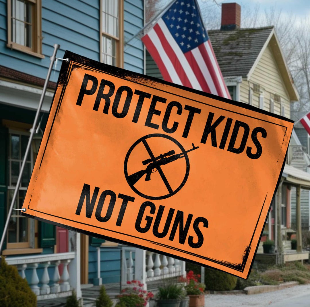 Protect Kids Not Guns Flag, Thoughts and Prayers, Gun Control, Anti-gun ...