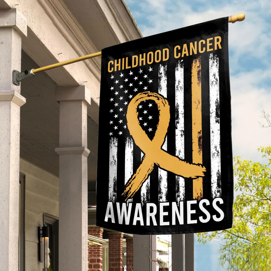 Childhood Cancer Awareness Flag, Garden Flag, Fight Like a Kid ...