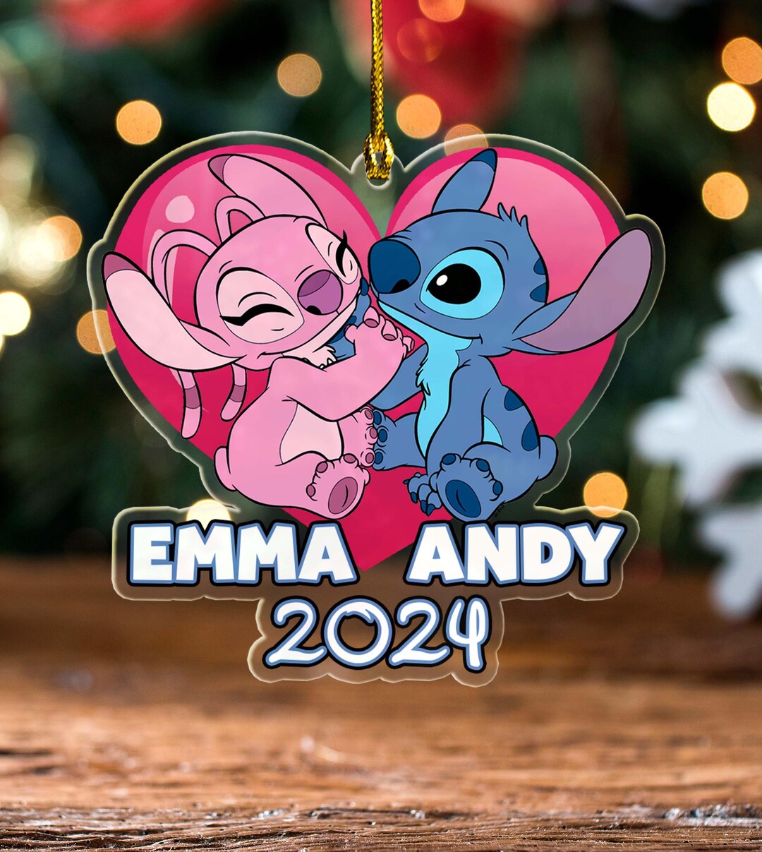 Personalized Disney Stitch Christmas Ornament, Merry Stitchmas,xmas ...