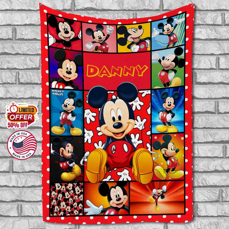 Mickey Mouse Quilt - Etsy