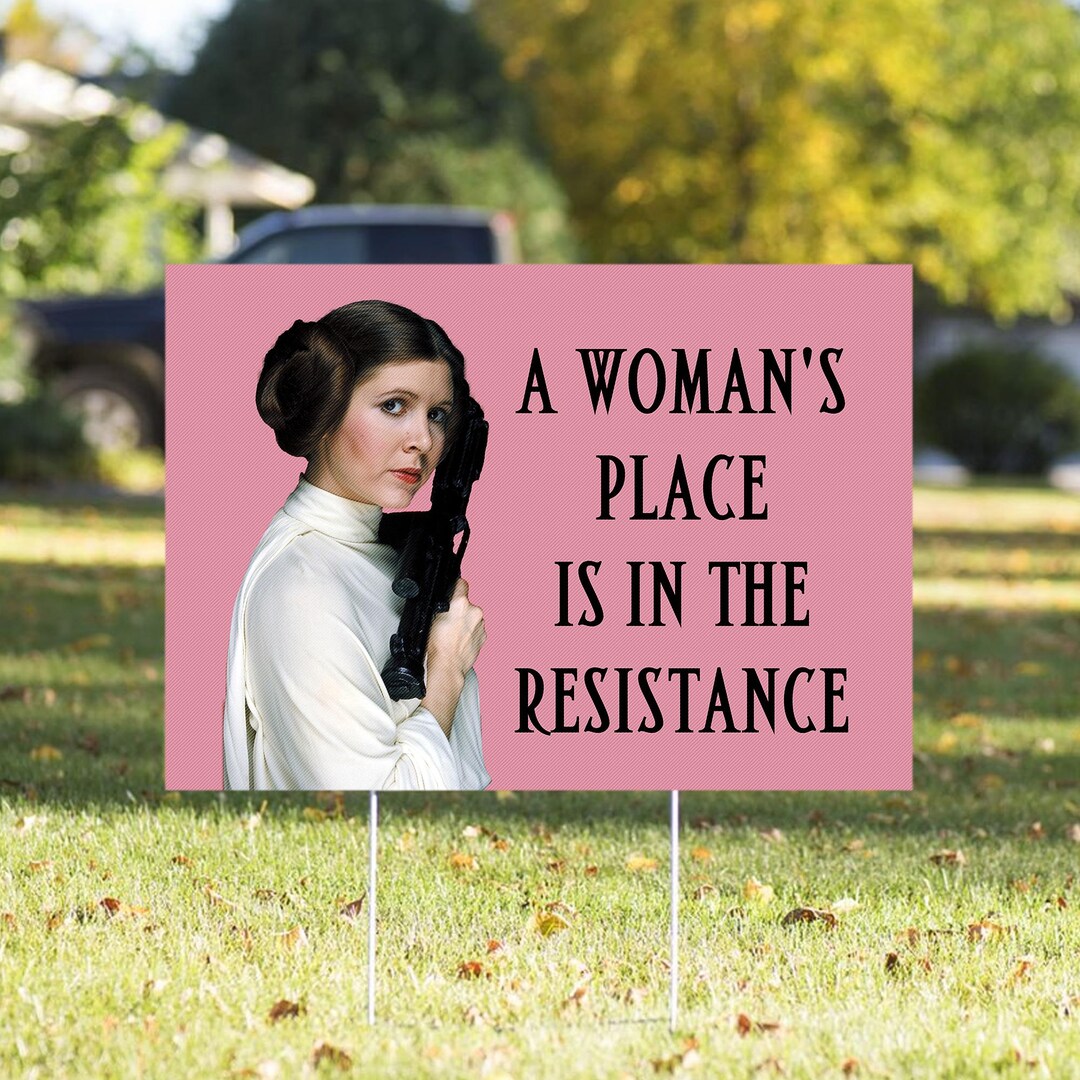 Princess Leia Resistance Yard Sign, 2-sided,protest, Black Owned ...