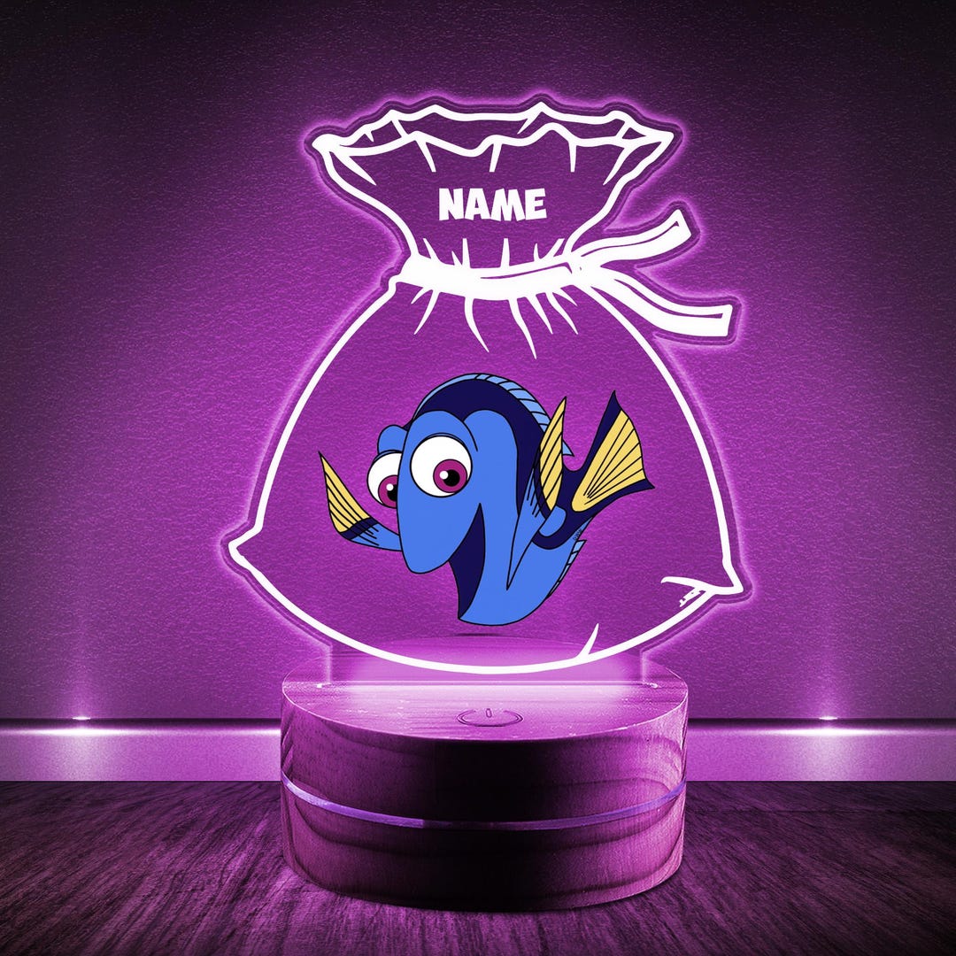 Personalized Name Disney Dory Night Light, Finding Dory Room Decor, WDW ...