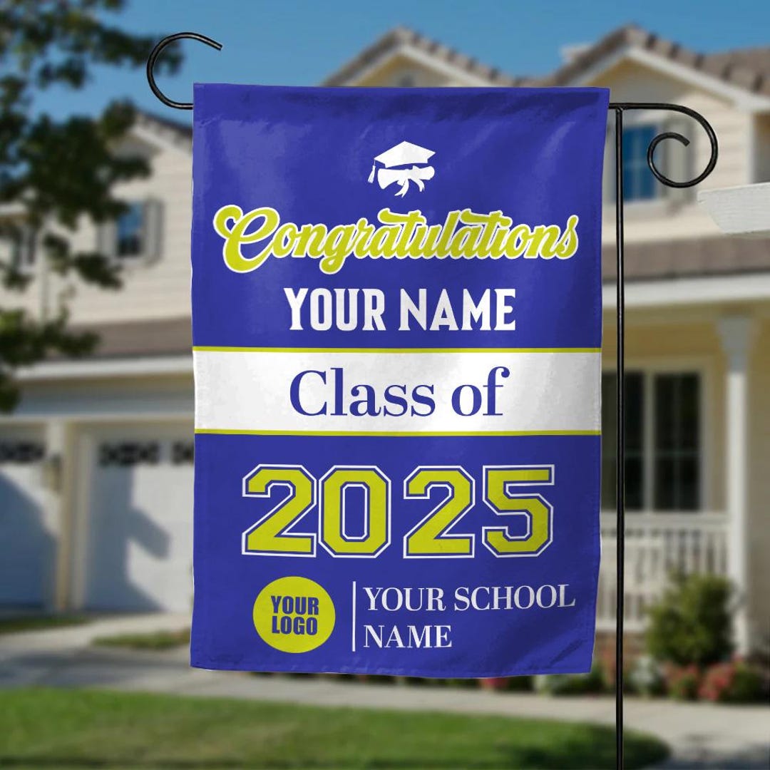 Custom Graduation Flag, Graduate Yard Sign, College Grad Flag,college ...